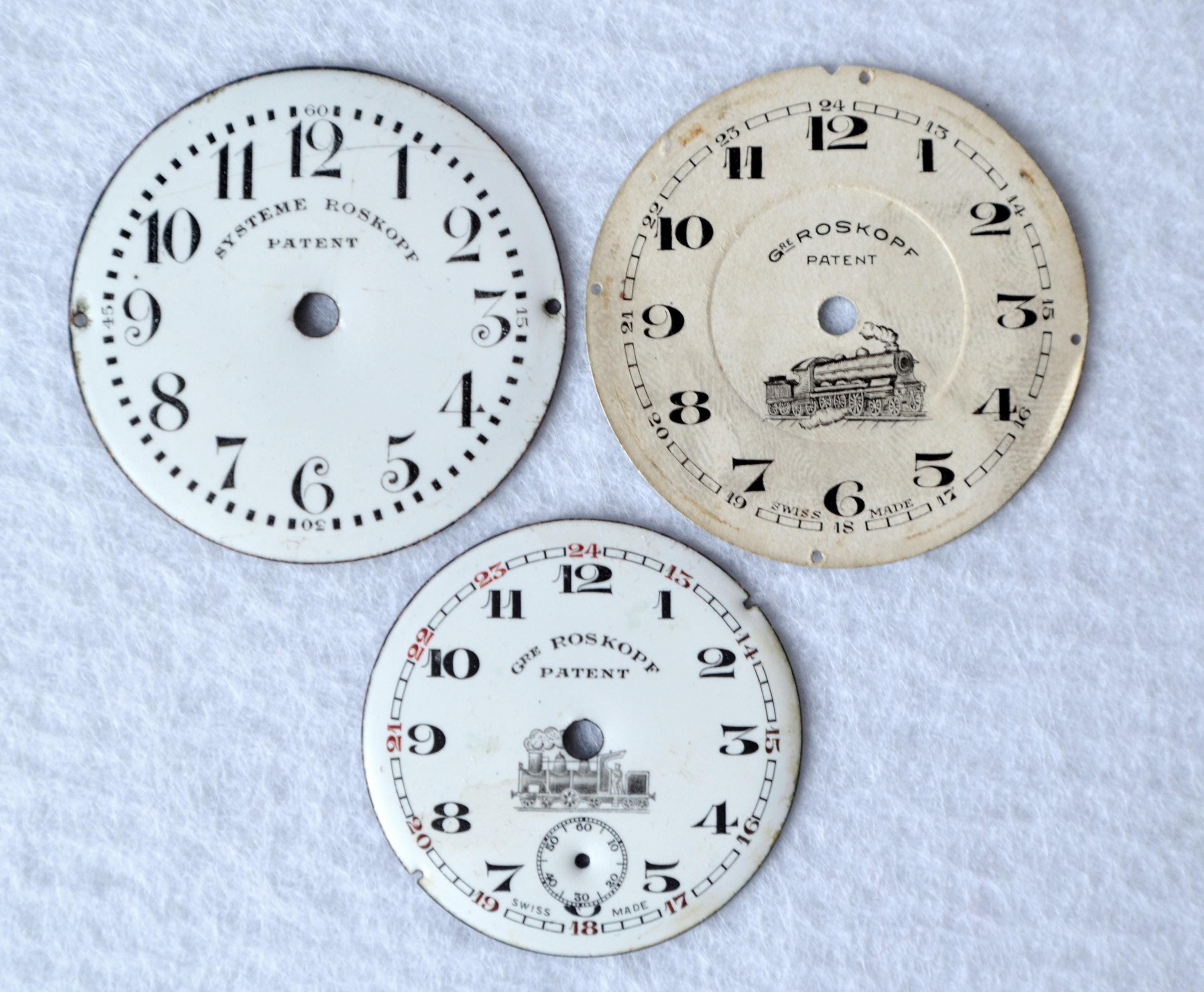 Pocket Watch Faces/dials Roskopf Patent - Etsy