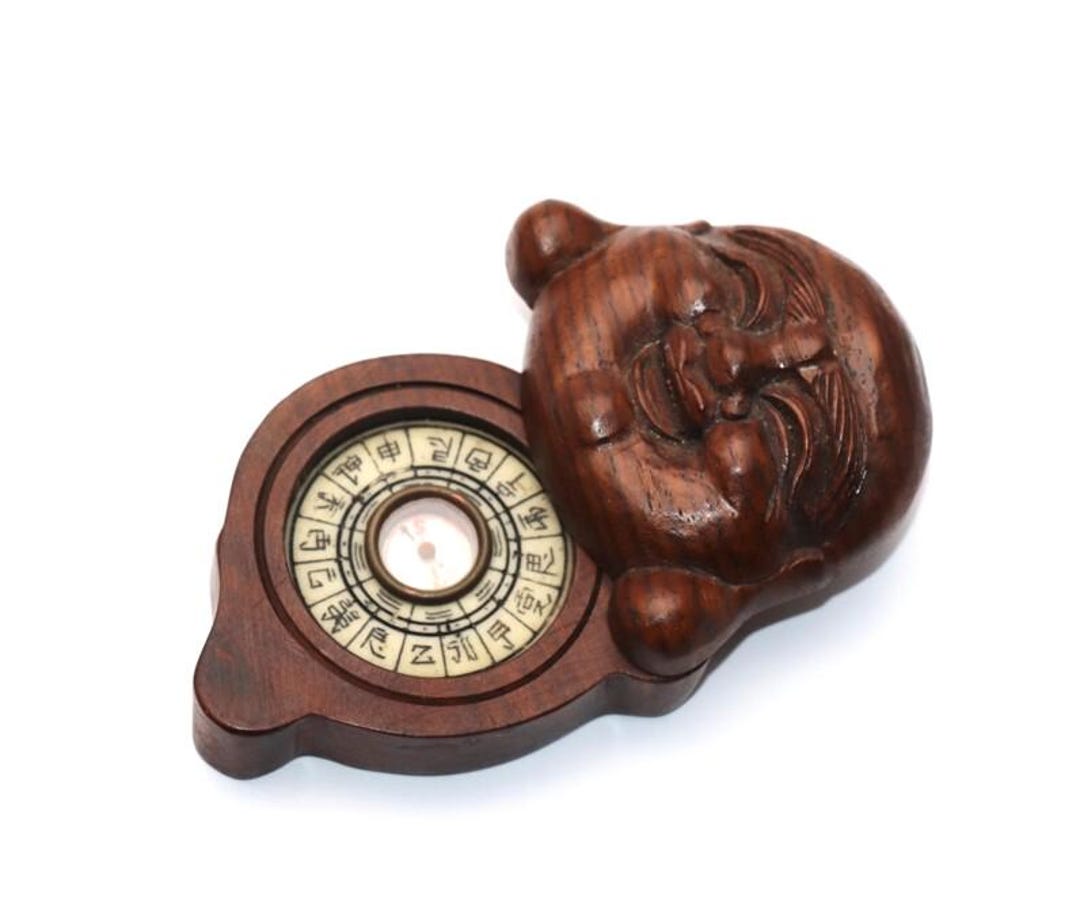 Wooden Buddha Compass - Etsy