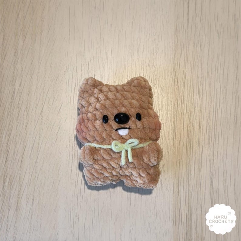 No-sew Flat Buddies Crochet Pattern PDF File (bunny, Bear, Quokka, Frog ...