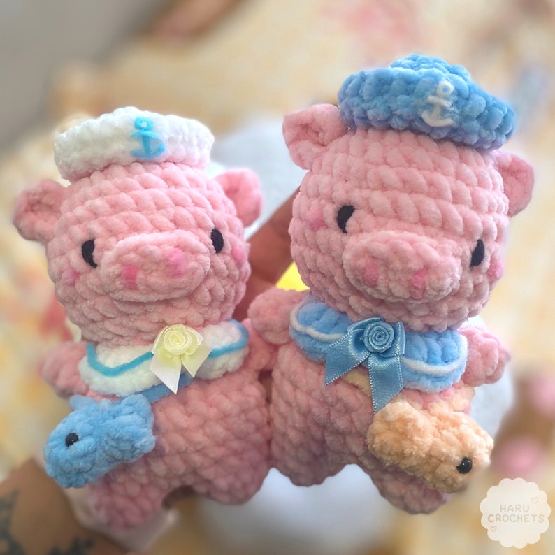 Sailor Pig Crochet Pattern PDF - Etsy