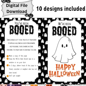 You've Been Booed, We've Been Booed Halloween Game - Etsy