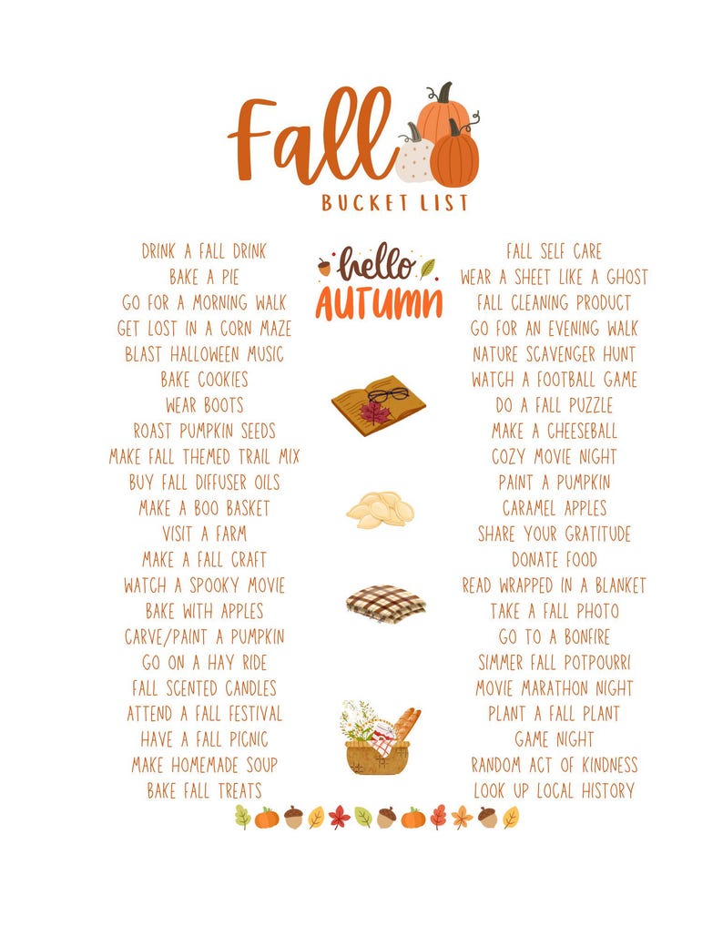 Fall Journal Printables - Etsy