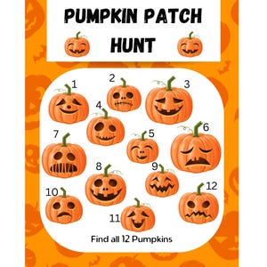 Pumpkin Hunt Game Halloween - Etsy