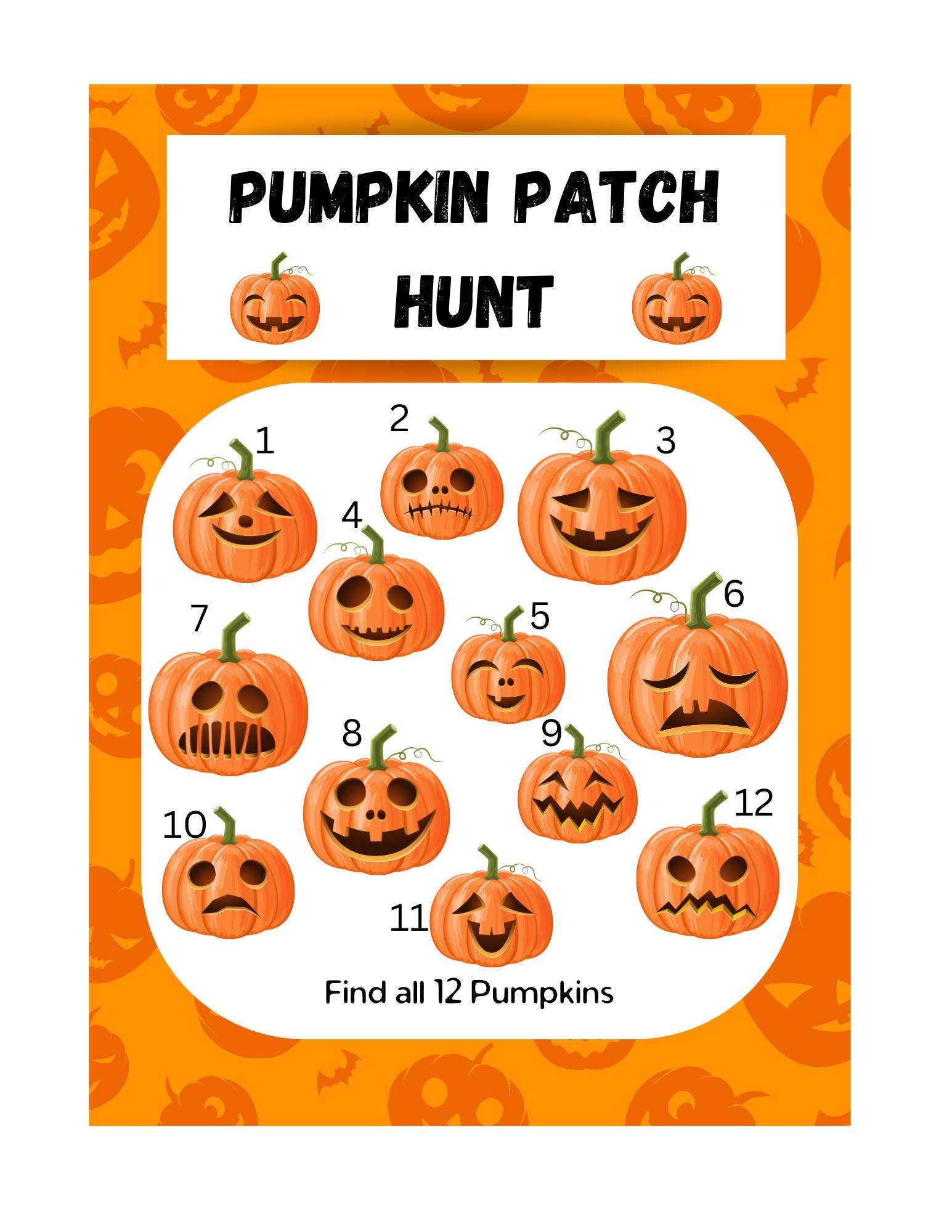Pumpkin Hunt Game Halloween - Etsy