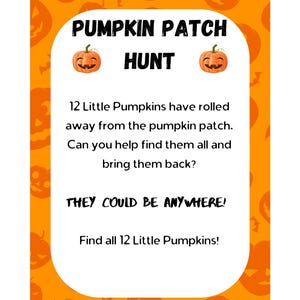 Pumpkin Hunt Game Halloween - Etsy