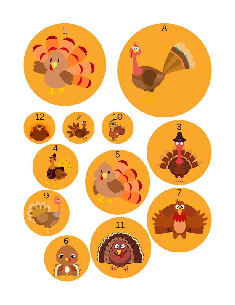 Thanksgiving Turkey Hunt Game: Printable Visual Clues (digital Download ...