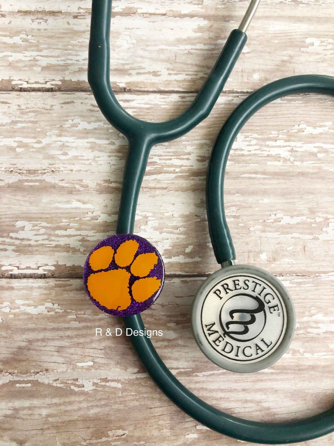 Clemson Tigers Stethoscope ID Tag, Stethoscope Tag, Clemson Tigers - Etsy