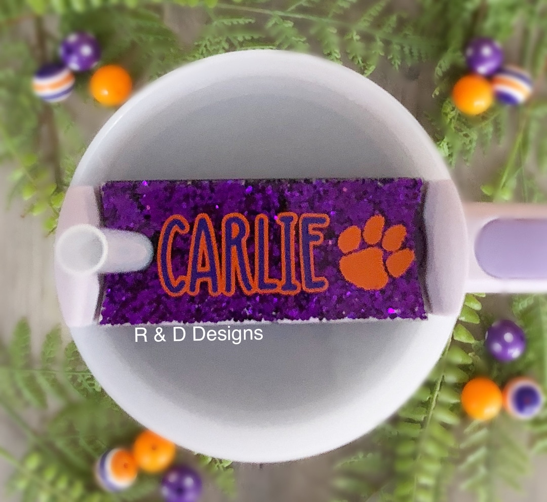 Clemson Stanley Cup Name Plate, Clemson Stanley Cup Topper, College ...