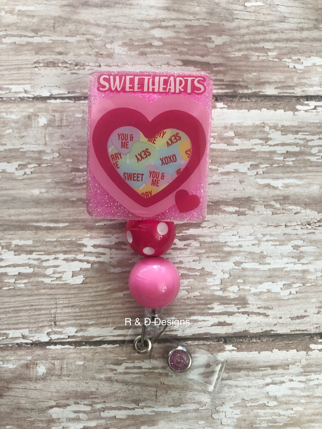 Valentines Day Candy Sweethearts Badge Reel, Valentines Day Badge Reel ...