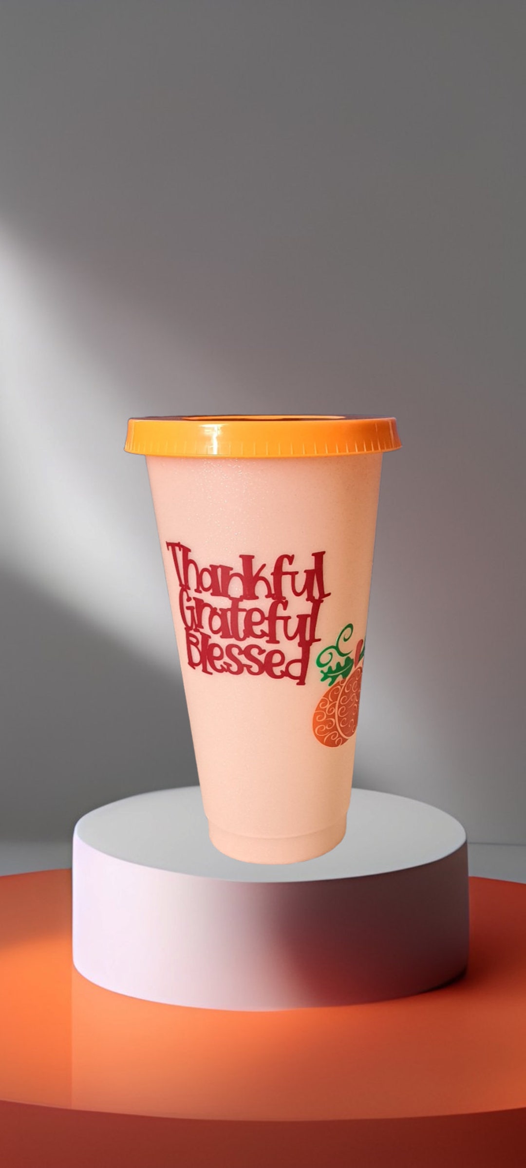 Thankful Grateful Blessed Cup - Etsy