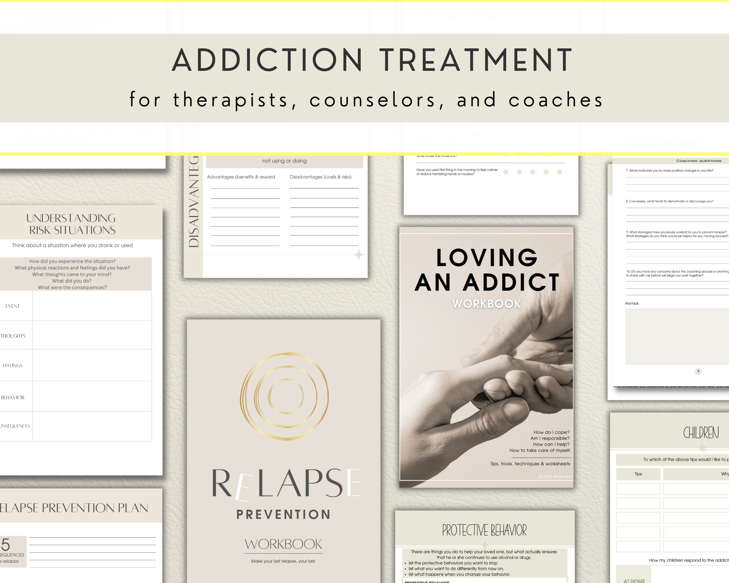 Relapse Prevention Plan & Loving an Addict Workbook, Addiction Recovery ...