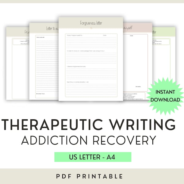 Addiction Worksheets - Etsy