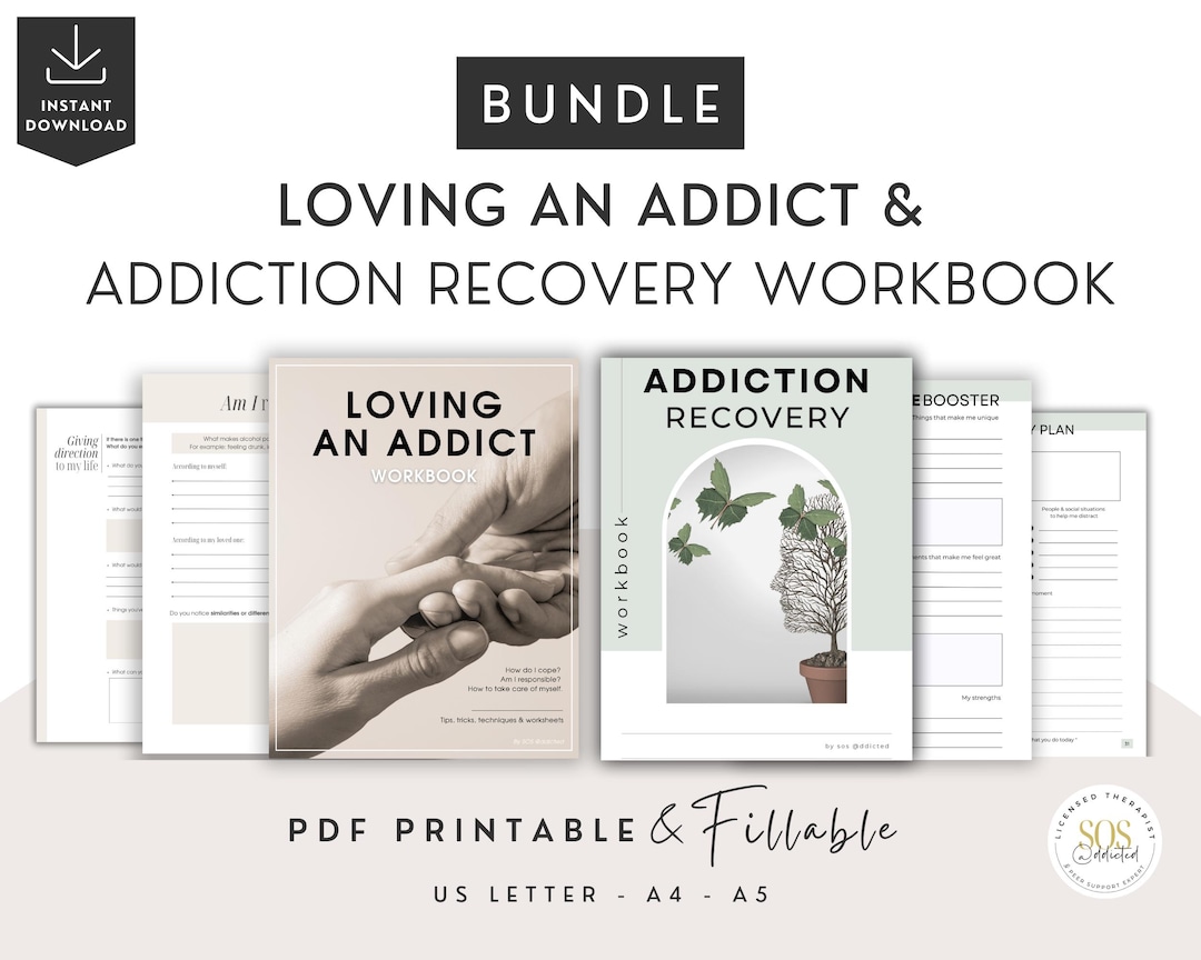 Addiction Recovery Treatment Workbook and Loving an Addict Self-help ...