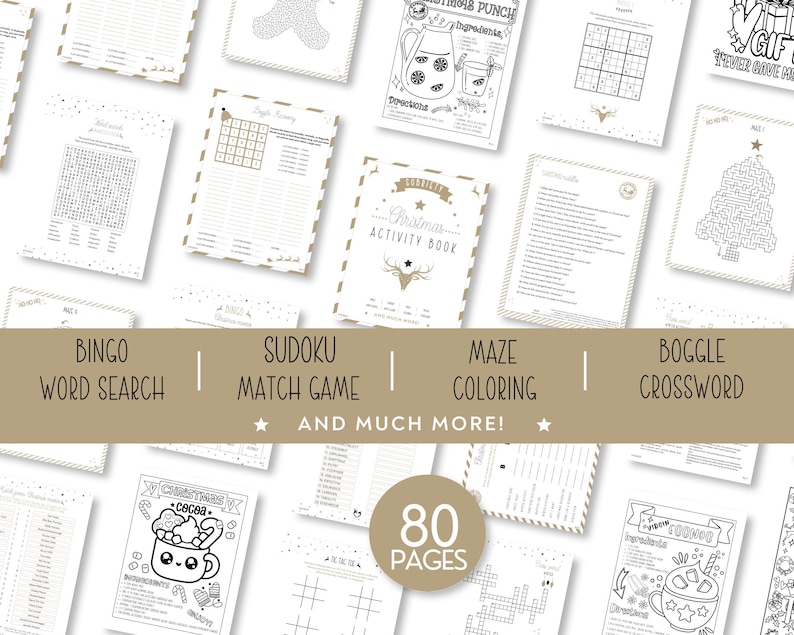 Sober Christmas Activity Book, Holiday Puzzles & Recovery Activities ...