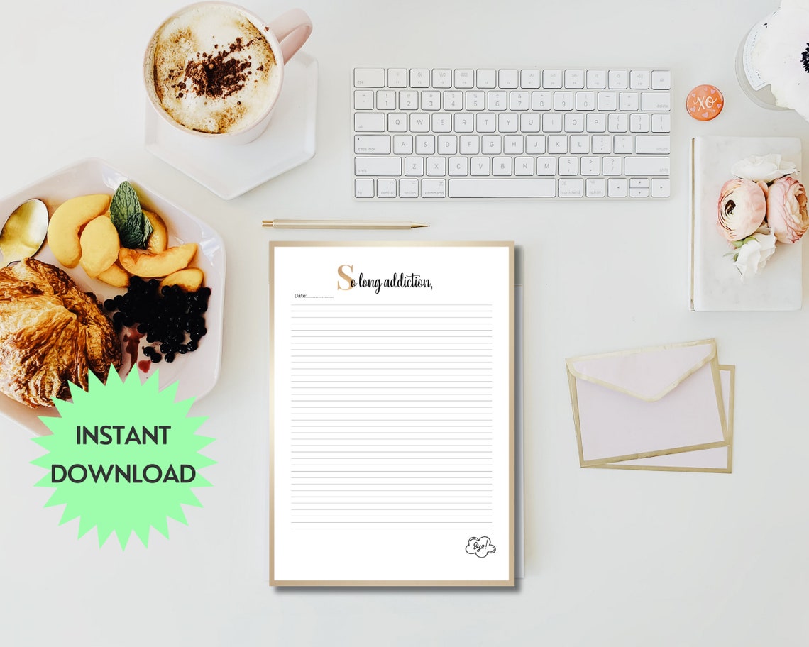 Therapy Worksheets for Addiction Recovery, Addiction Breakup Letter and ...