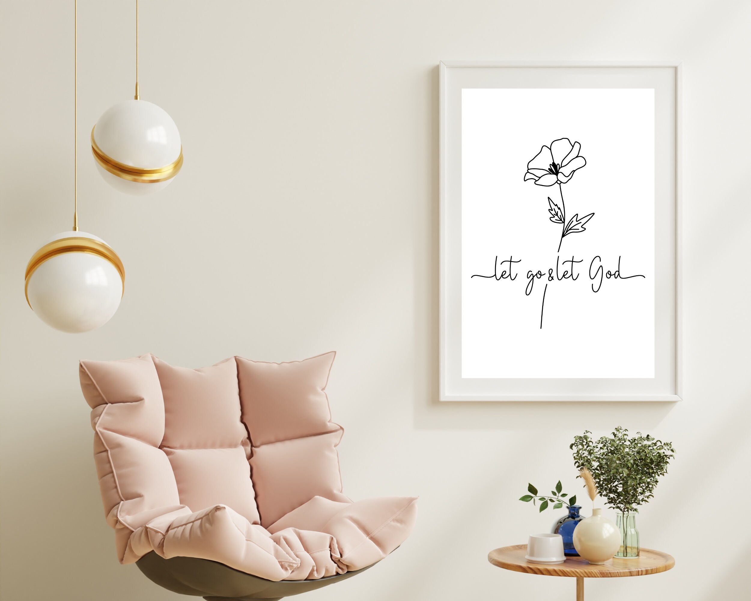 Let Go and Let God Printable Poster, AA Motivational Addiction Recovery ...