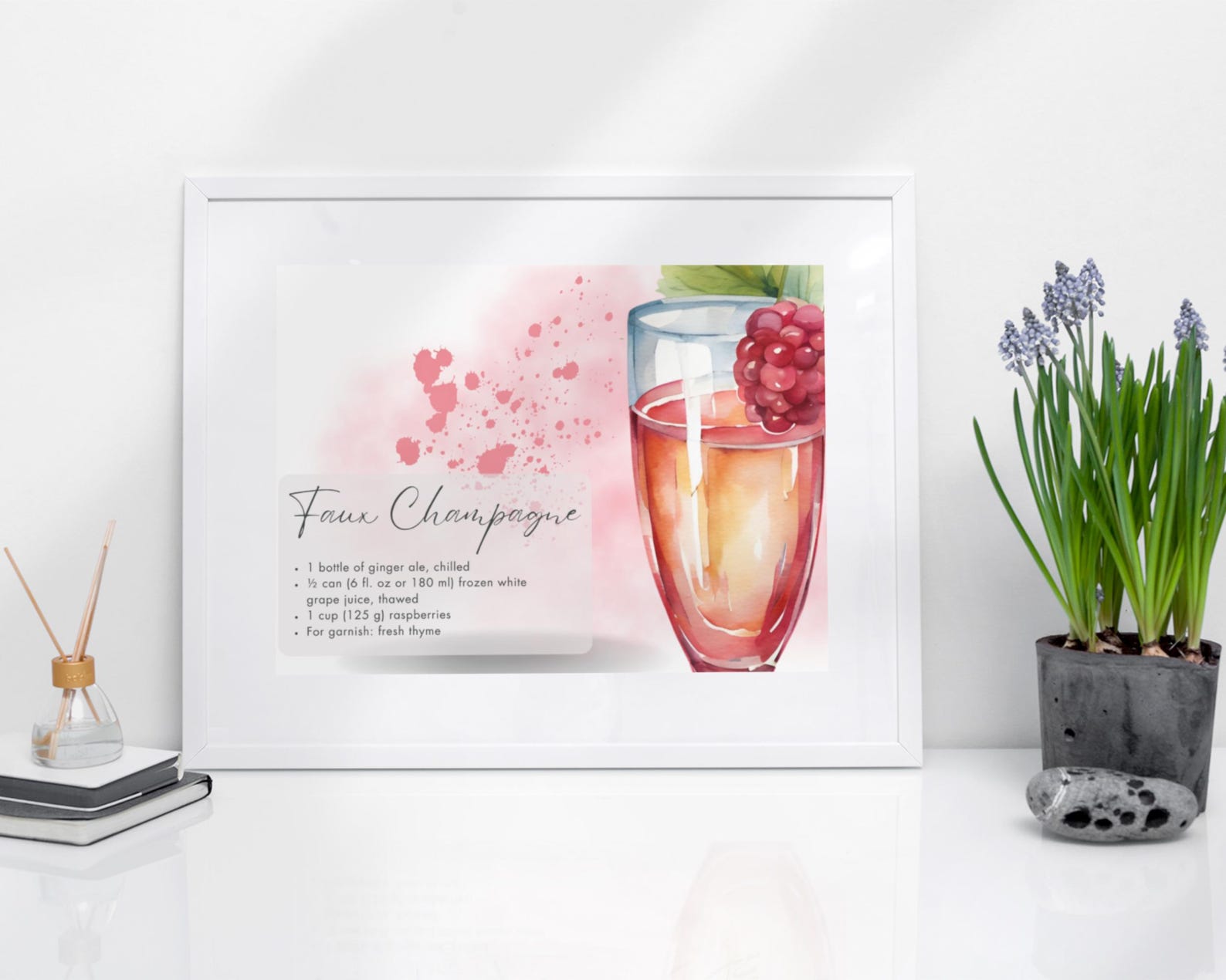 Mocktail Recipe Cards, 20 Alcohol-free Drinks Flashcards, Watercolor ...