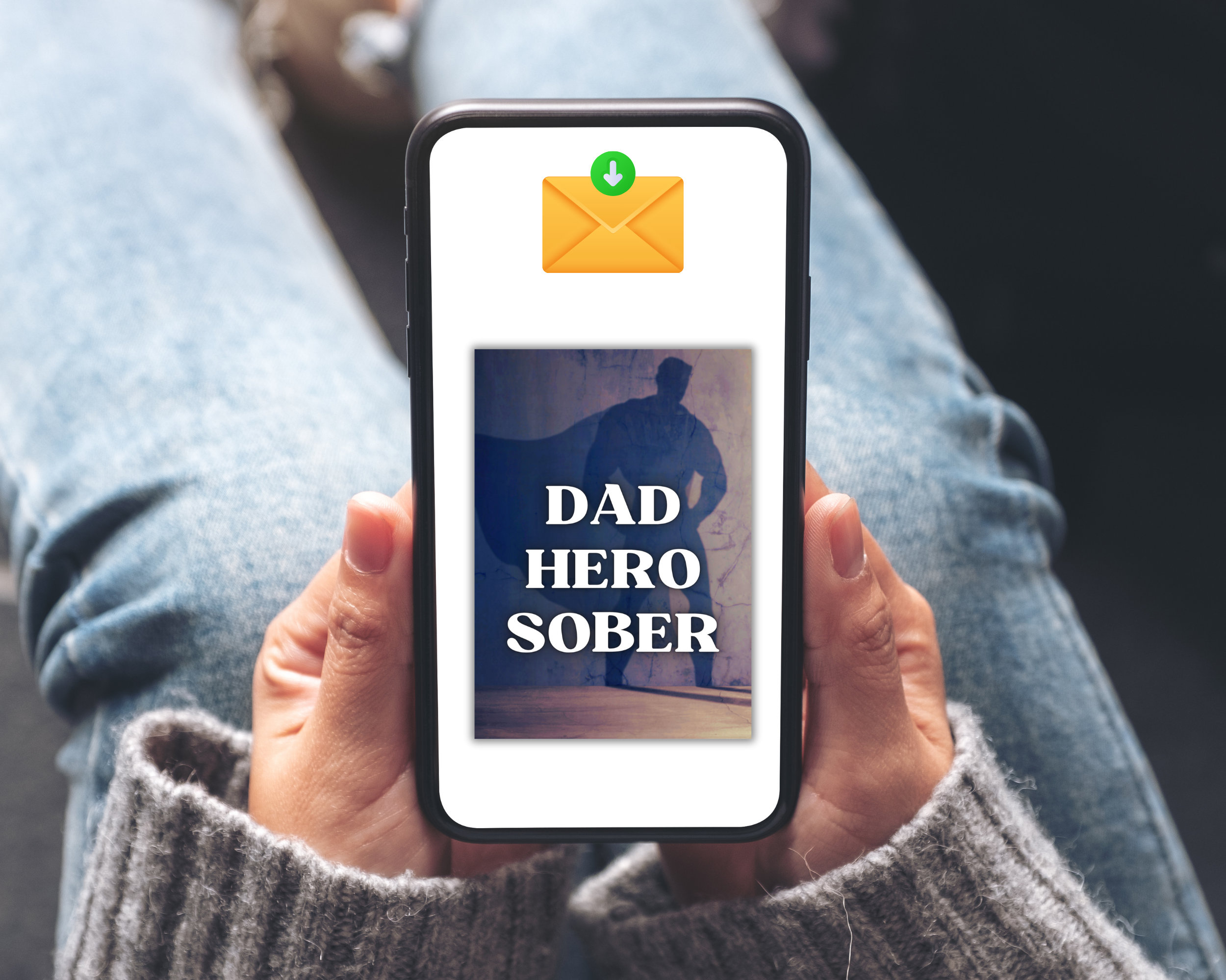 Sober Dad Hero Card, Sobriety Gift, Recovery Anniversary (printable ...