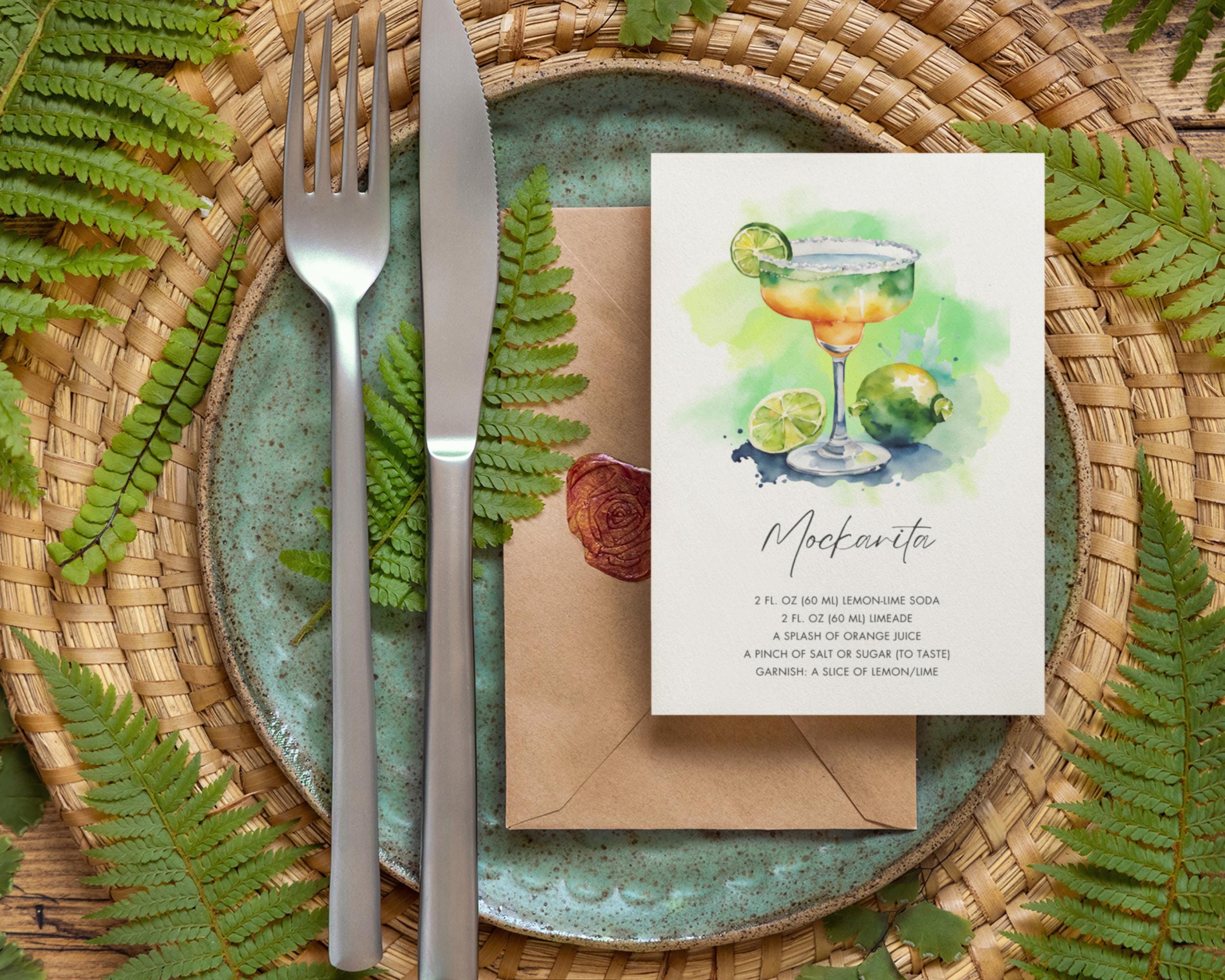 Mocktail Recipe Flashcards, 20 Alcohol-free Drinks Ingredients Cards ...