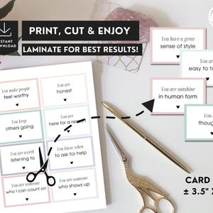 Compliment Game Cards, Printable PDF Template PNG, Group Therapy ...