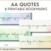 Bookmarks Set One Day at A Time, AA Quotes and Sayings, Printable PDF ...