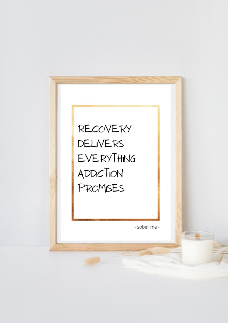 Printable Affirmation Poster Pdf Recovery Delivers Everything Addiction ...