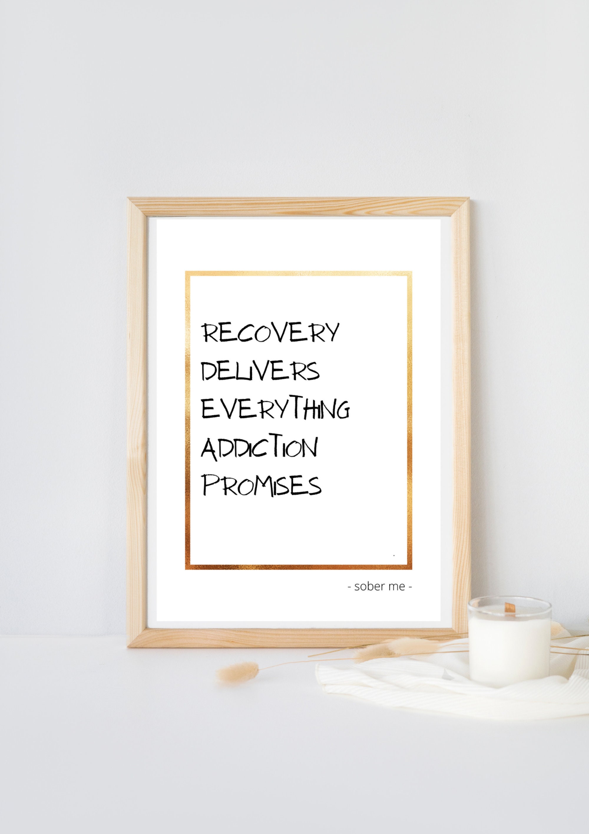 Printable Affirmation Poster Pdf Recovery Delivers Everything Addiction ...