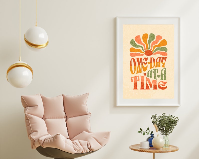 One Day at A Time Printable Poster, Motivational Addiction Recovery ...