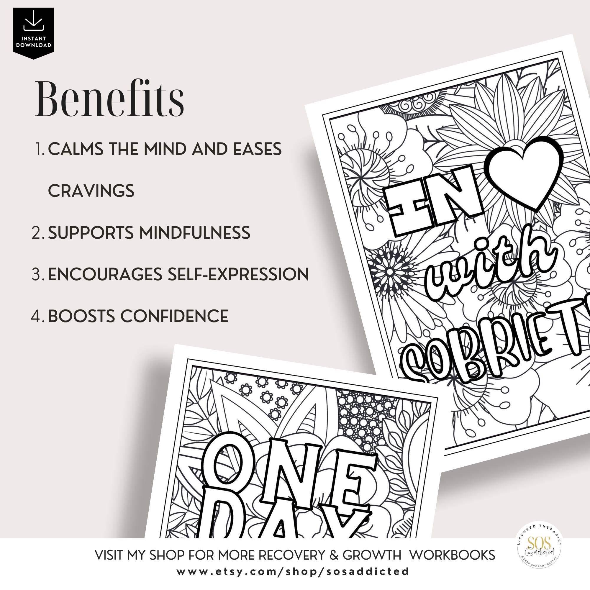 Sobriety Quotes Coloring Pages for Adults Teens in Addiction Recovery ...