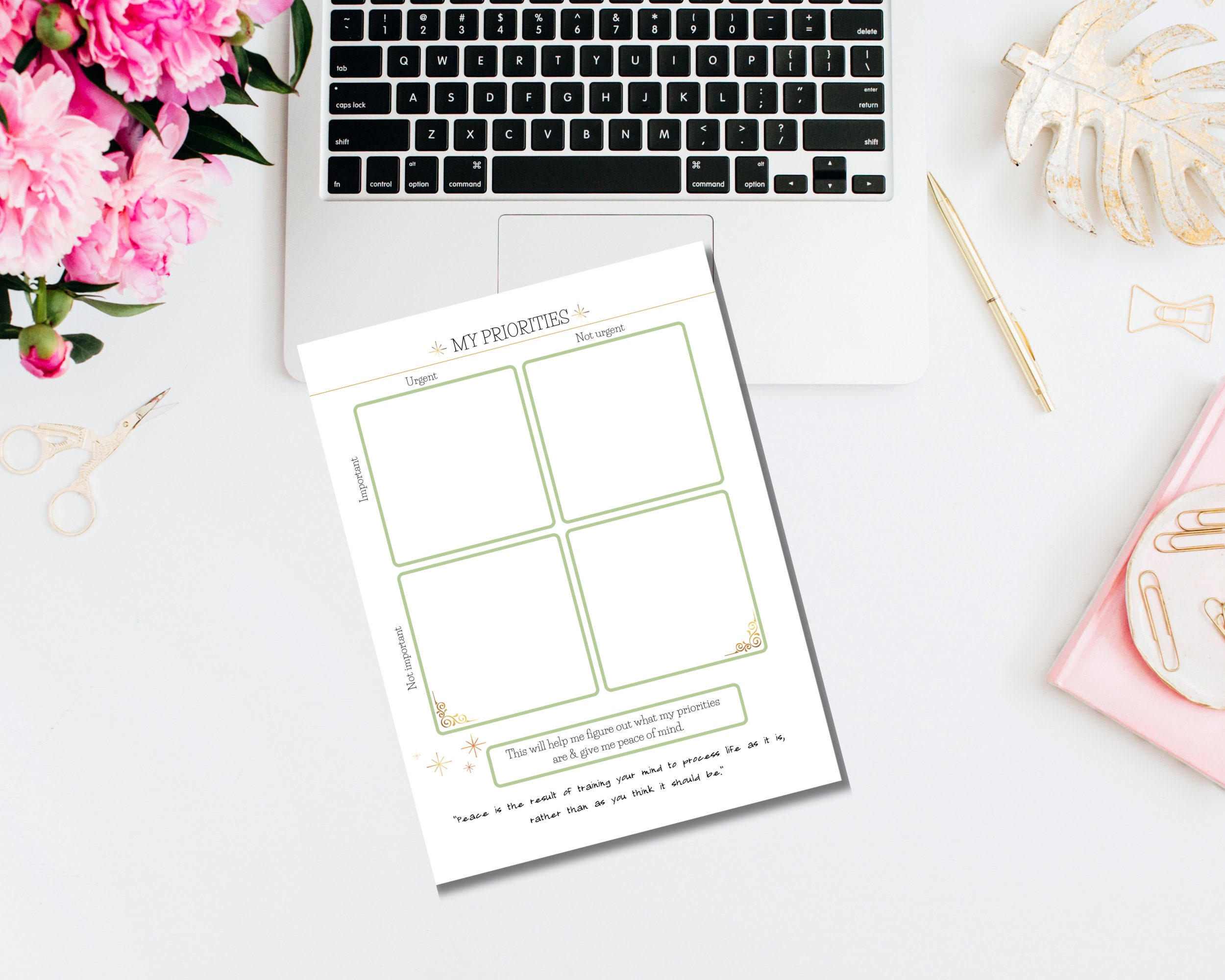 Minimal and Elegant To-do List and My Priorities Check List, Printable ...