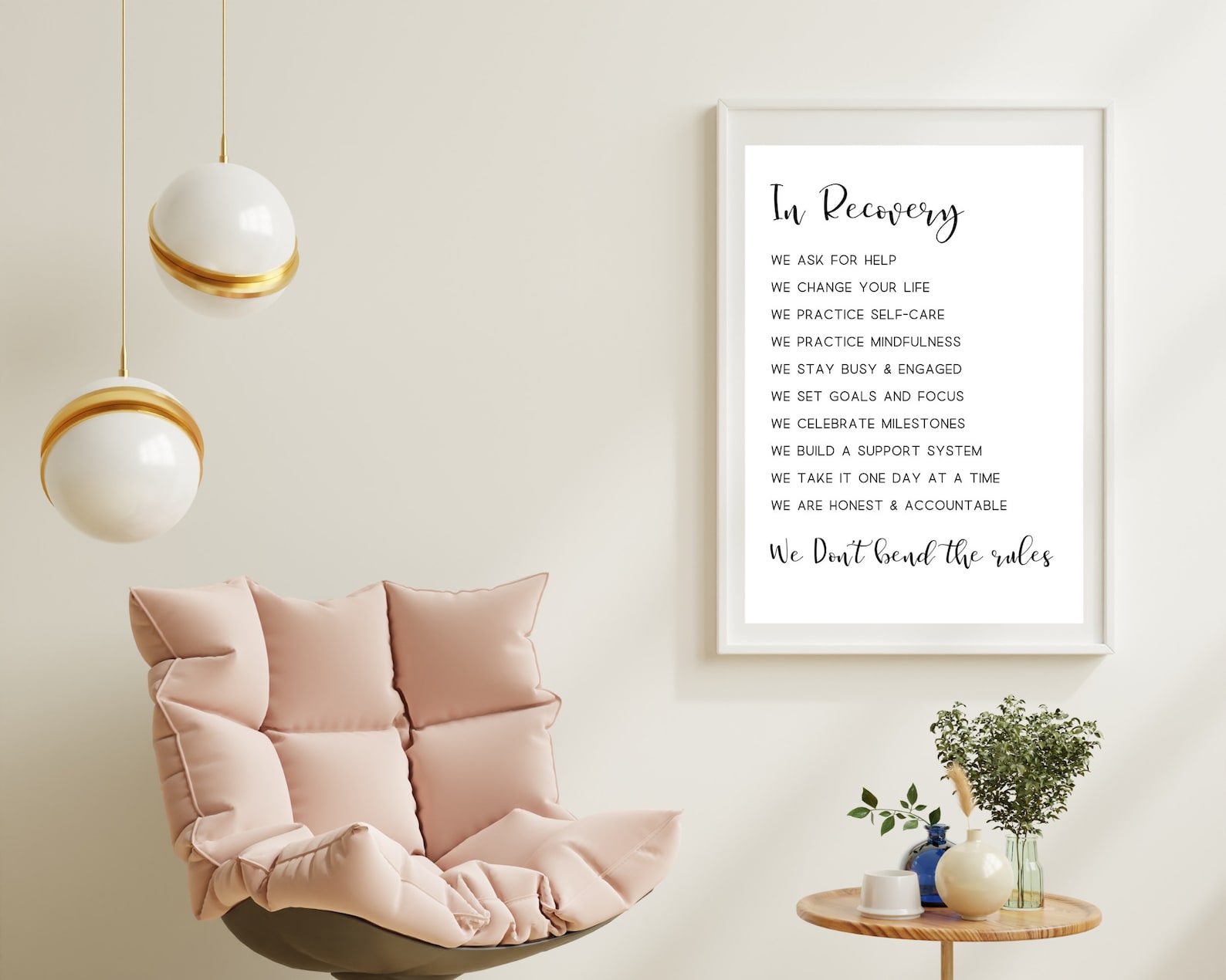 Rules of Recovery Printable Poster, Sobriety Motivation, Therapist ...