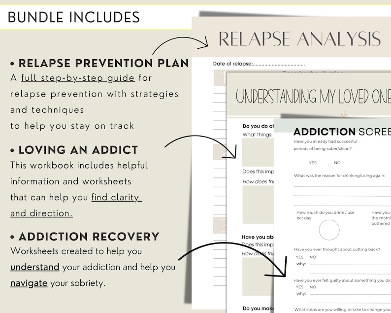 Addiction Recovery Worksheets Relapse Prevention Plan Loving an Addict ...