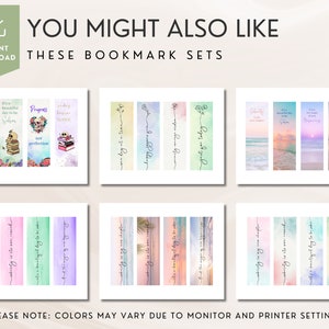 Printable Watercolor Flower Bookmarks With AA Affirmations & Slogans ...