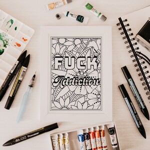 Sobriety Quotes Coloring Pages for Adults & Teens in Addiction Recovery ...