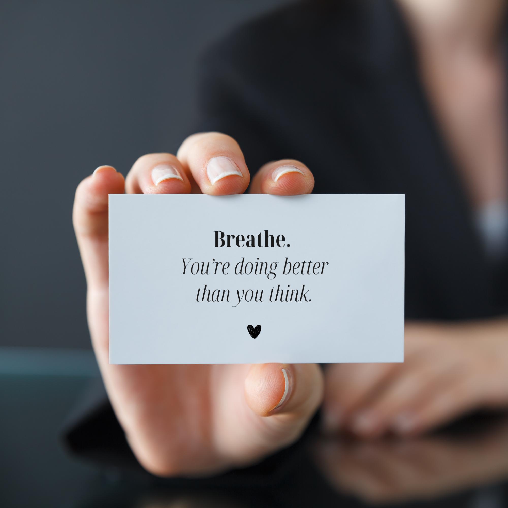 Printable Cards With Gentle Reminder, Anxiety Self Love Card, Comfort ...