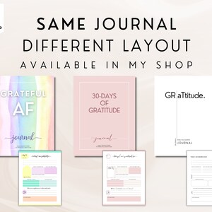Minimal Gratitude Journal, 30 Day Guided Diary, Daily Weekly Monthly ...