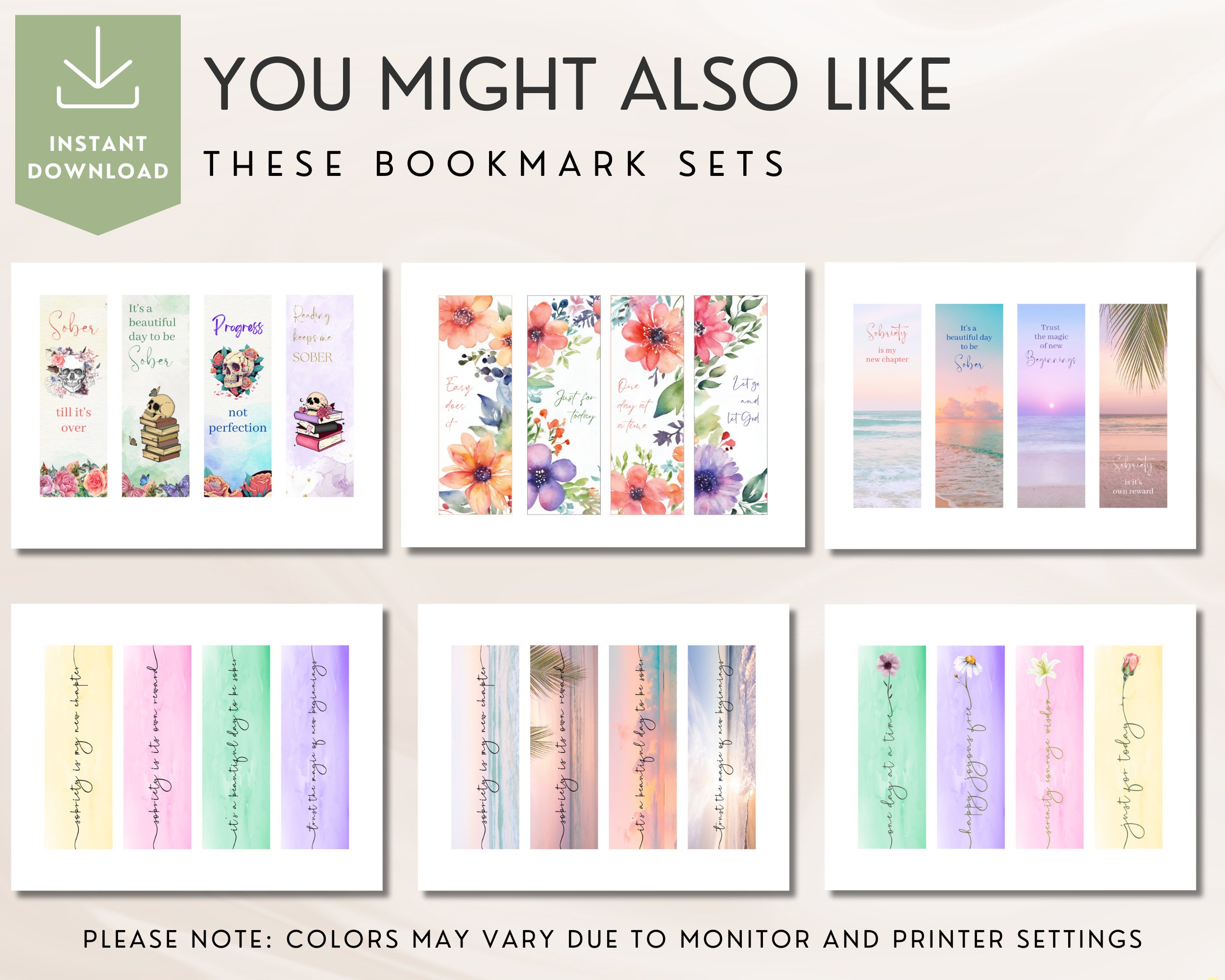 AA Quotes Printable Bookmarks, NA Addiction Recovery, Al Anon ...