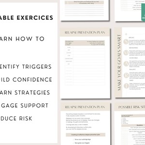 Relapse Prevention Worksheets - Printable Addiction Recovery Workbook ...