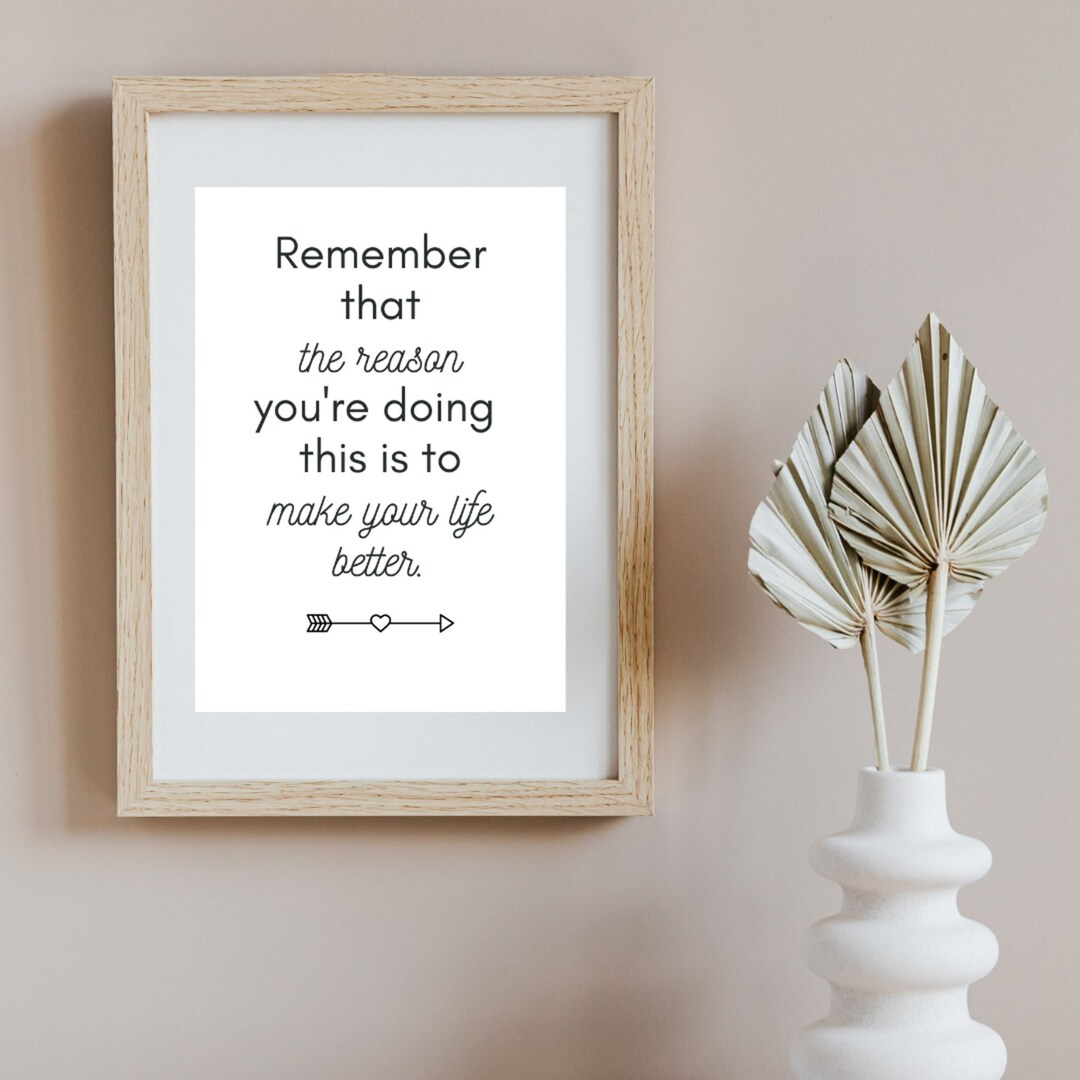 Addiction Recovery Motivational Poster, Quote Remember the Reason ...