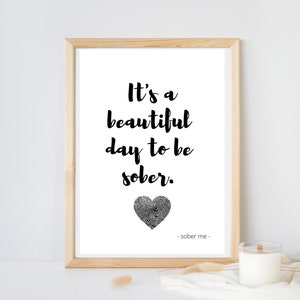 Sobriety Printable Poster for Addiction Recovery Affirmation It's a ...