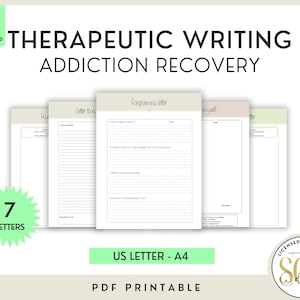 Addiction Recovery Letters, Therapy Worksheets, Theraputic Writing ...