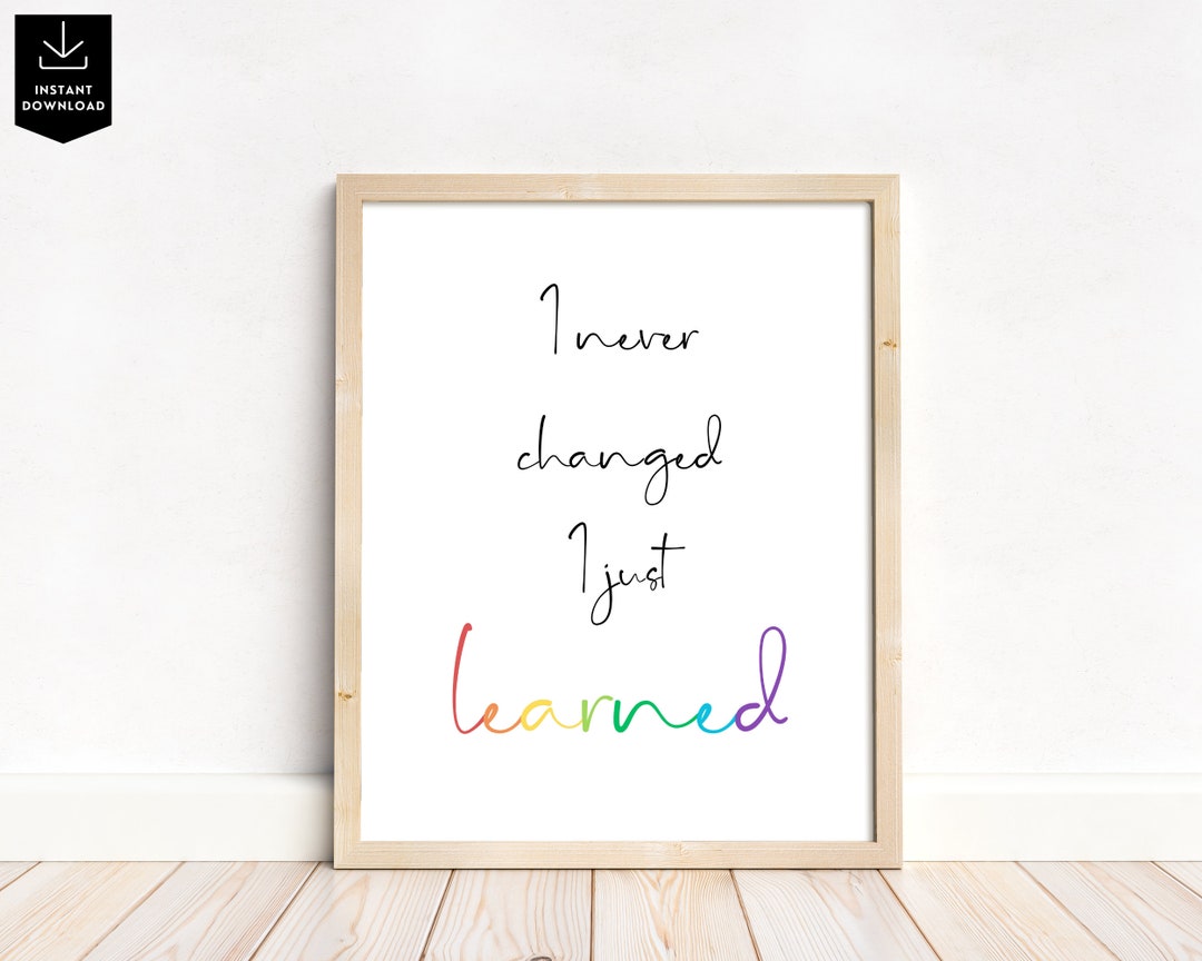 Inspirational Change Quote Print Wall Art, Printable Motivational ...