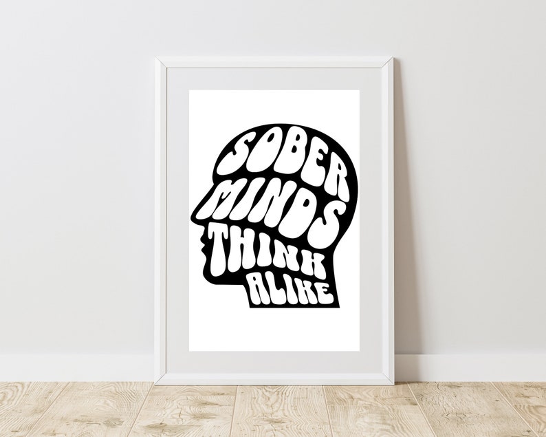 Motivational Sobriety Poster, Inspirational Recovery Digital Wall Art ...
