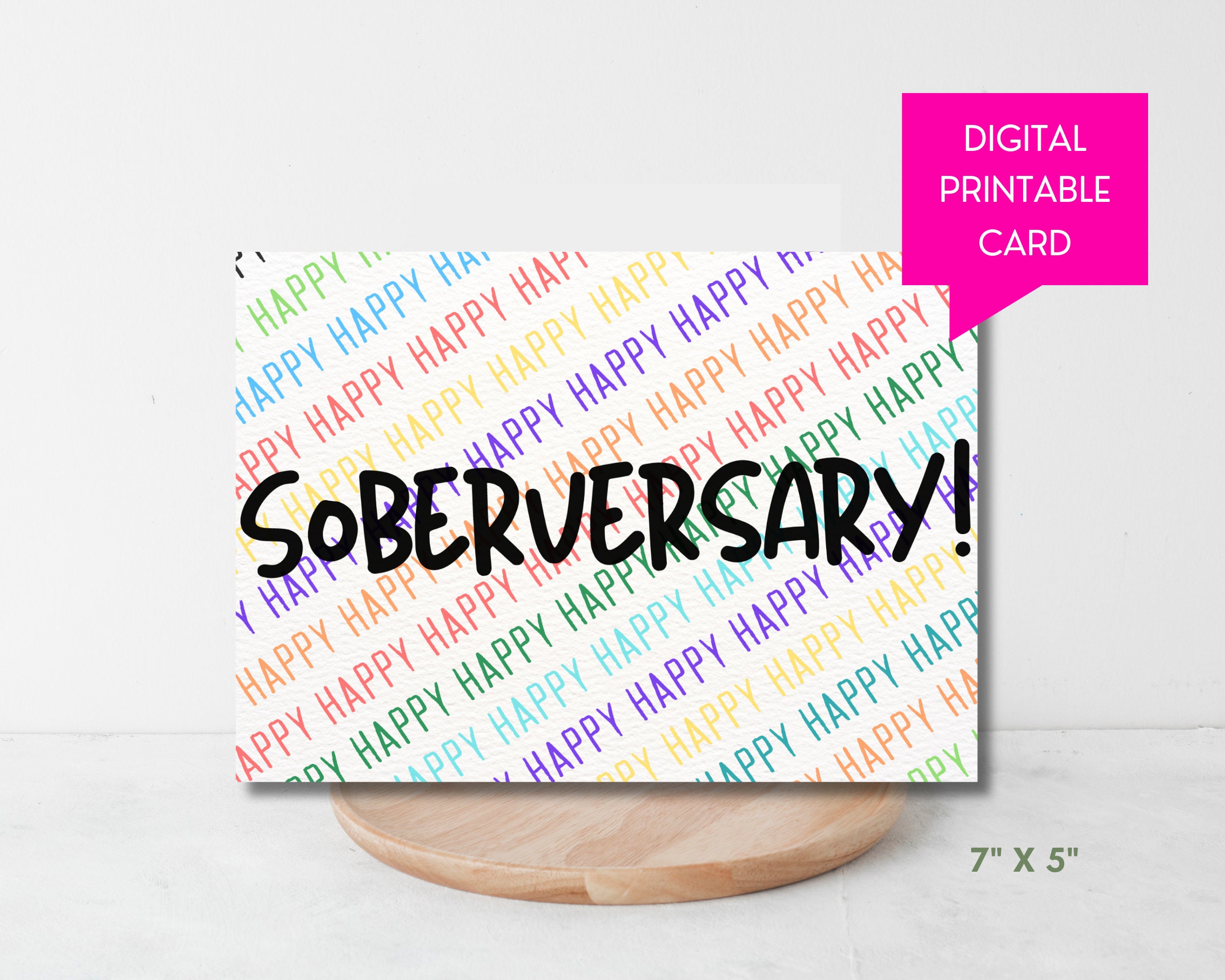 Happy Soberversary Card, Sobriety Anniversary, Addiction Recovery ...