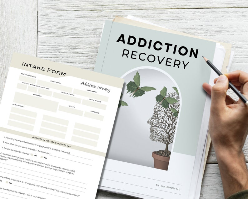 Addiction Recovery Workbook and Intake Form for Substance Use Treatment ...