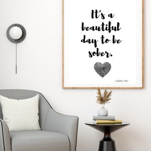 Sobriety Printable Poster for Addiction Recovery Affirmation It's a ...