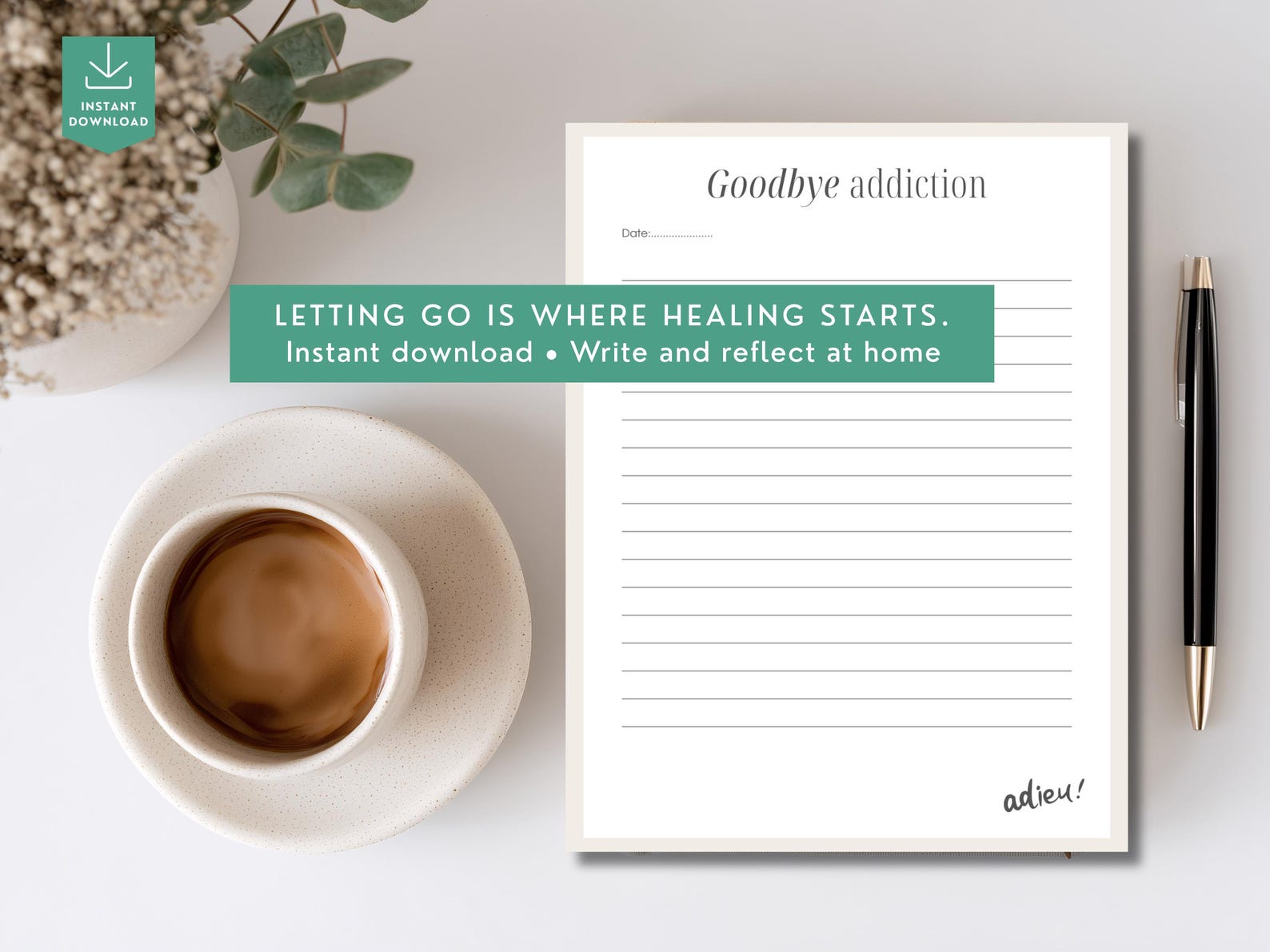 Addiction Recovery Therapy Worksheets - Break-up Letter to Addiction ...
