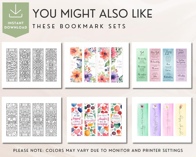 AA Serenity Prayer Bookmarks, Printable NA Recovery Big Book ...