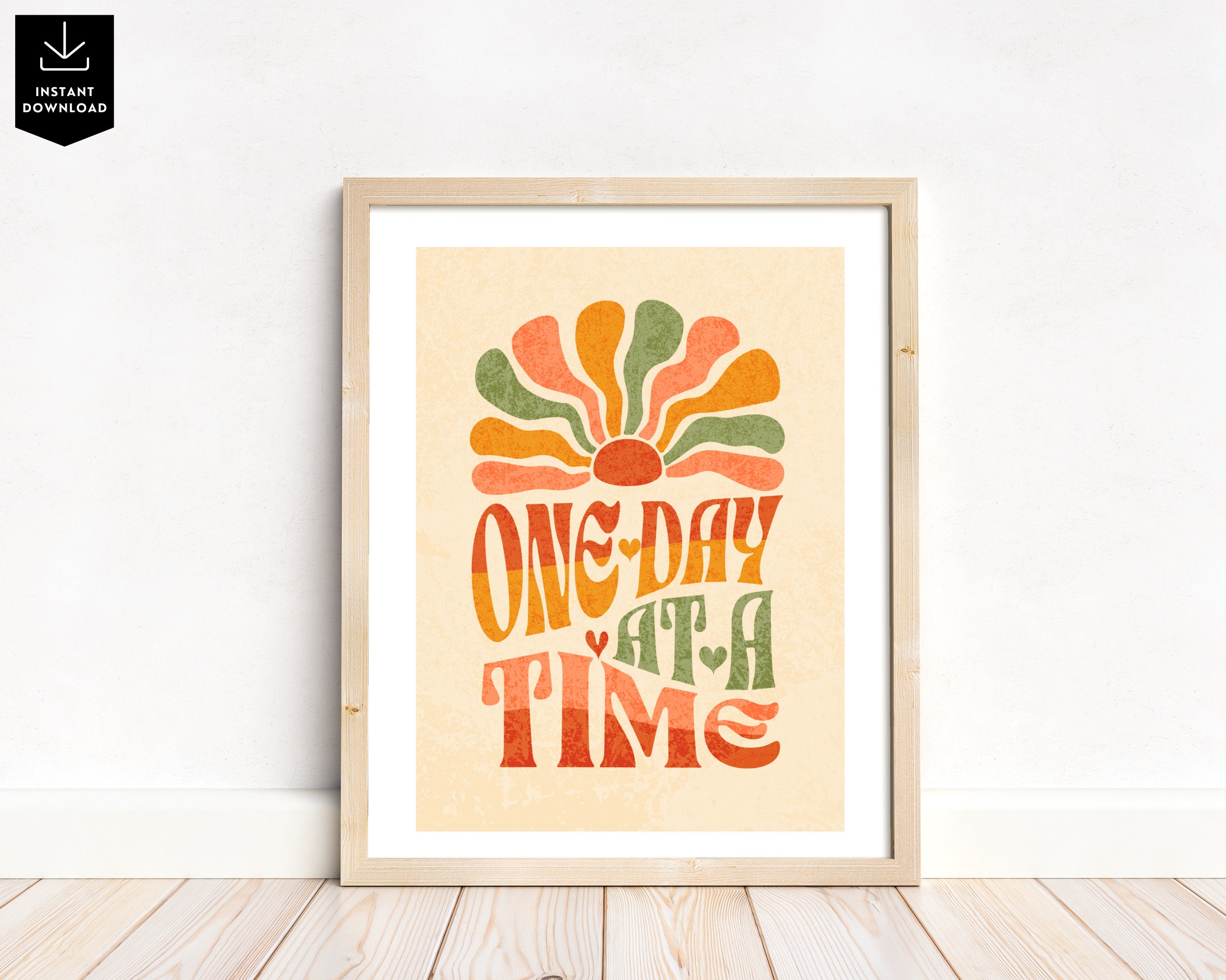 One Day at A Time Printable Poster, Motivational Addiction Recovery ...