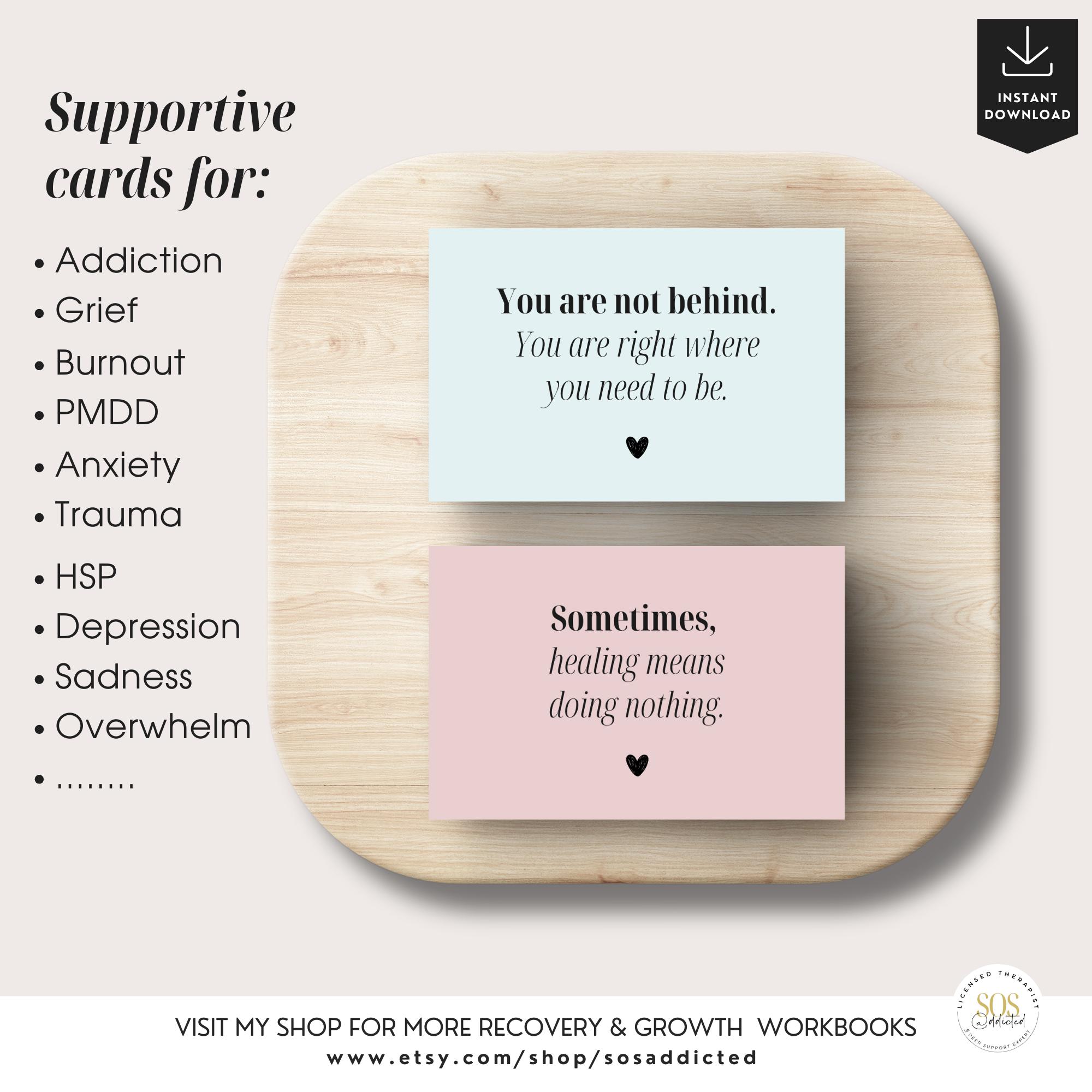 Printable Cards With Gentle Reminder, Anxiety Self Love Card, Comfort ...